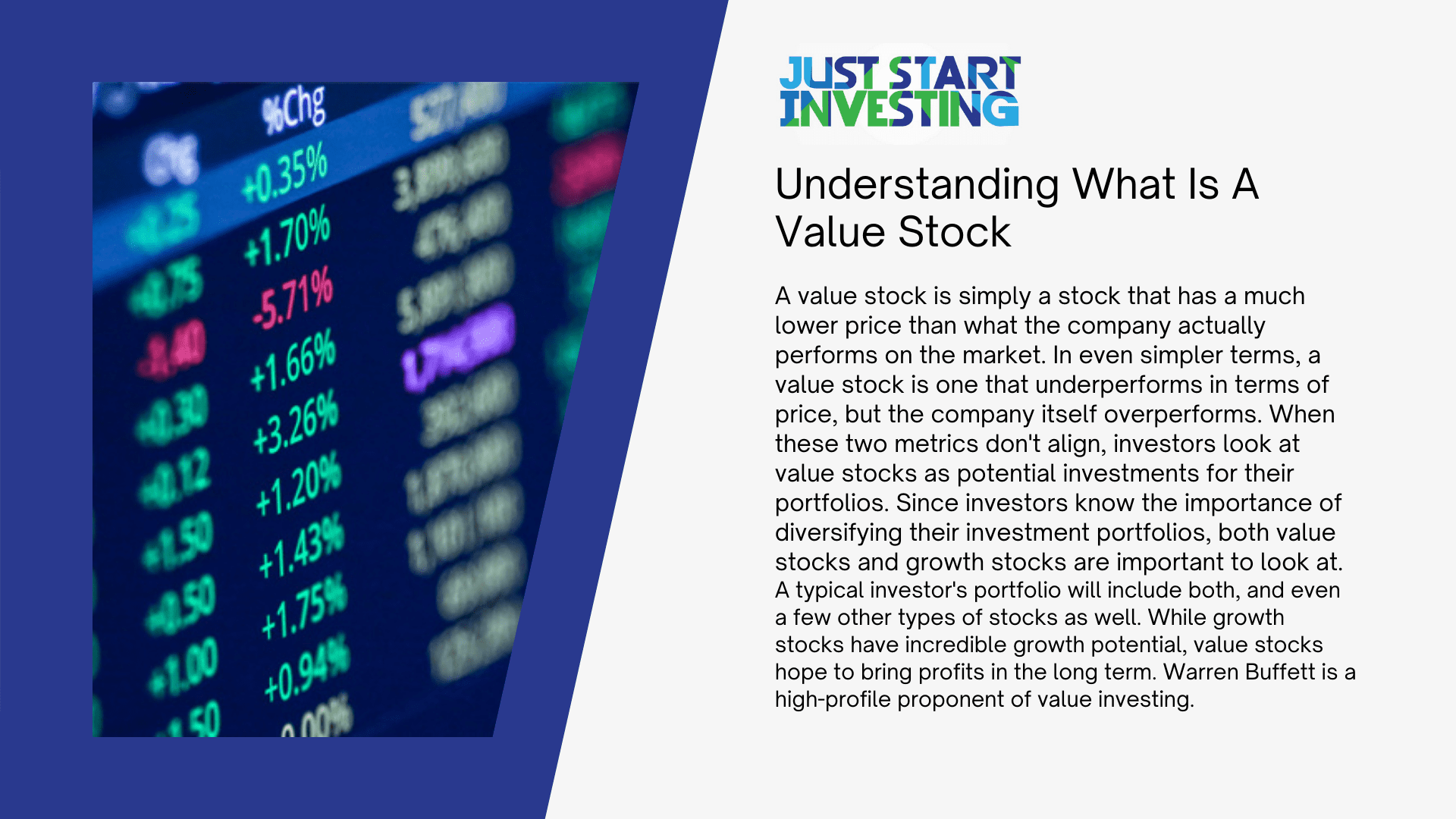 What is a Value Stock? - Just Start Investing